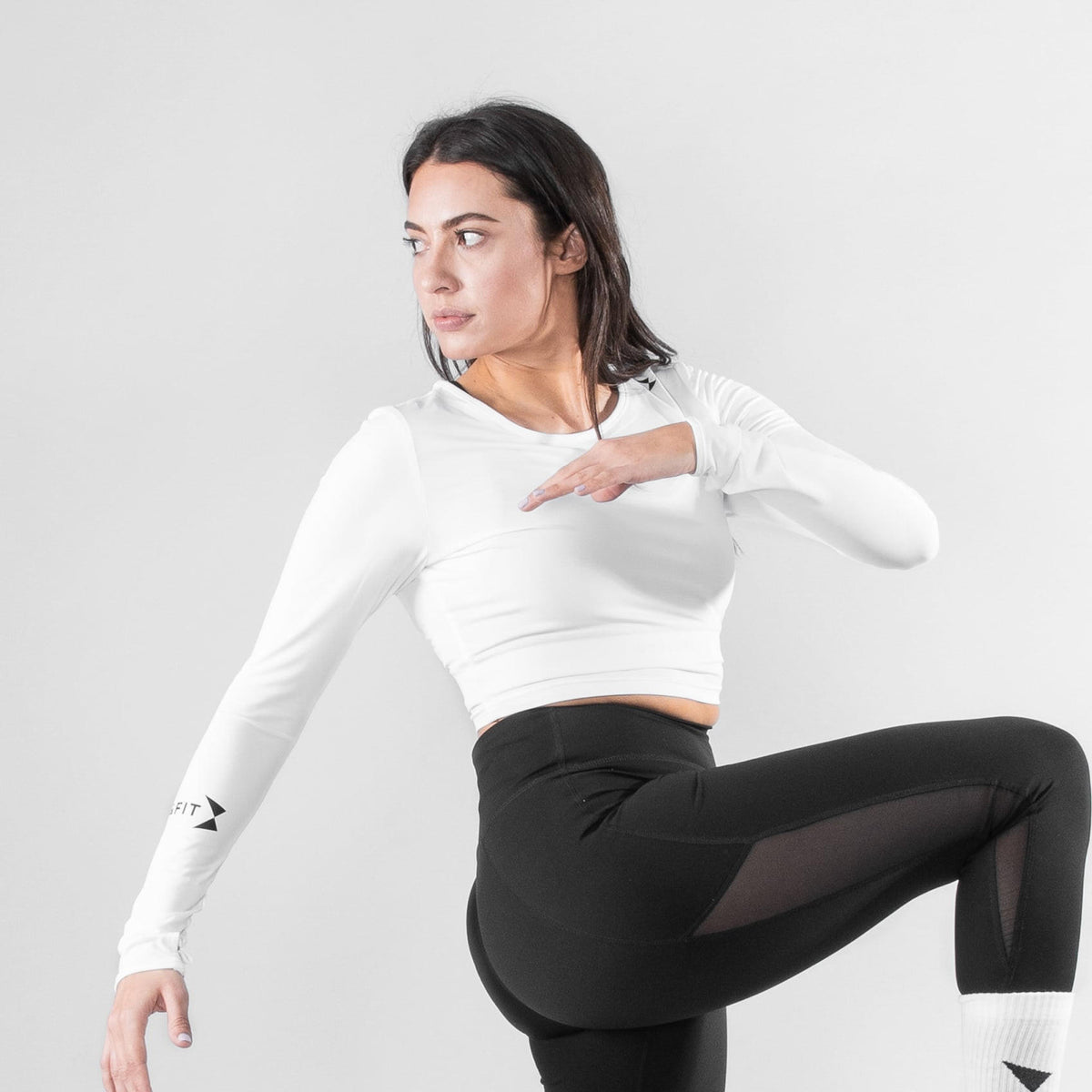 Perfection Stretch Cropped Top - Wit | Body&Fit NL