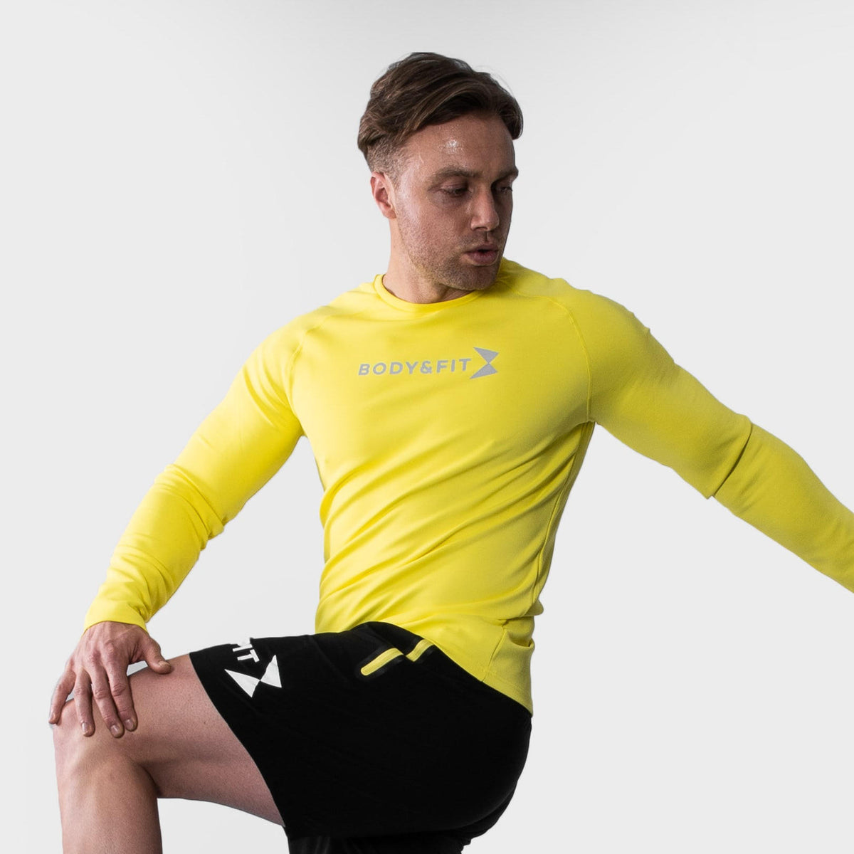 Hero Motion Long Sleeve T-shirt - Geel | Body&Fit NL